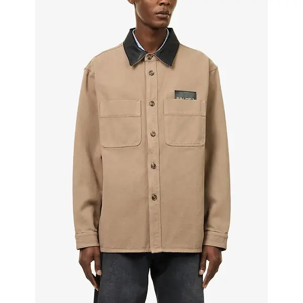 PALMES Patch-pocket Logo Cotton Jacket