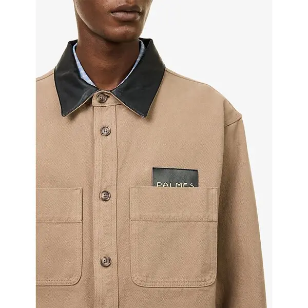 PALMES Patch-pocket Logo Cotton Jacket