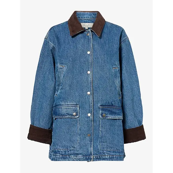 Rag & Bone Cassidy Contrast-collar Denim Jacket - Candice