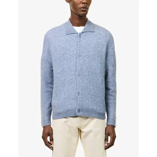 PERCIVAL Archive Ribbed-trim Wool-blend Cardigan