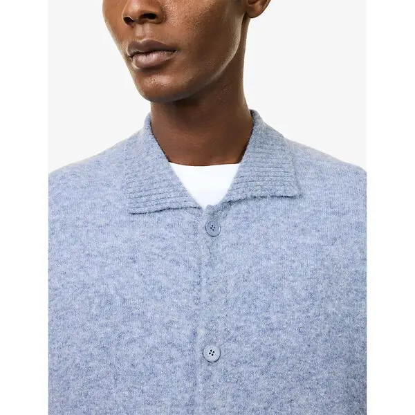 PERCIVAL Archive Ribbed-trim Wool-blend Cardigan