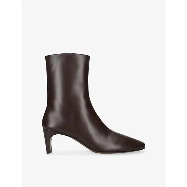 NEOUS Nervia Heeled Leather Ankle Boots - Dark Brown