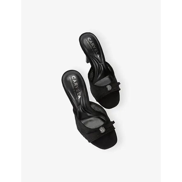 Carvela Isabella Lace Heeled Woven Mules