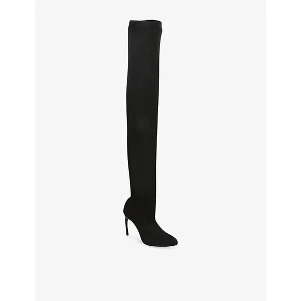 Victoria Beckham Harlow 100 Suede Thigh-high Boots