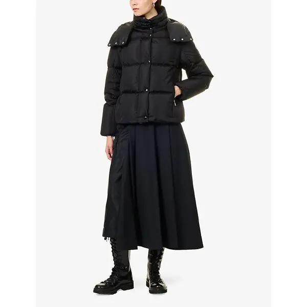 Moncler Castelnew Detachable-hood Shell Jacket