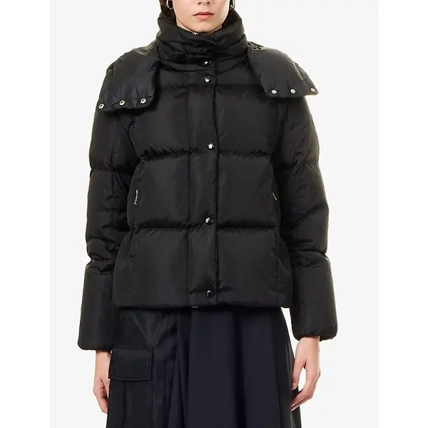 Moncler Castelnew Detachable-hood Shell Jacket