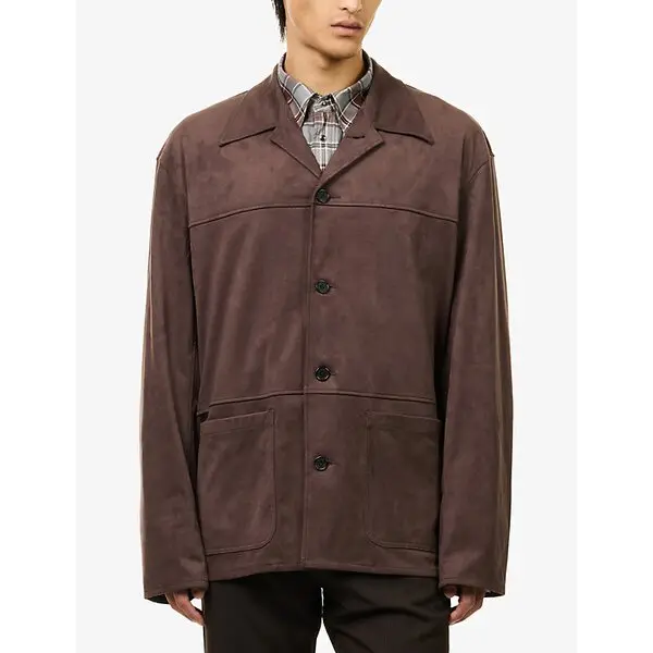 Acne Studios Socho Patch-pocket Faux-suede Shirt