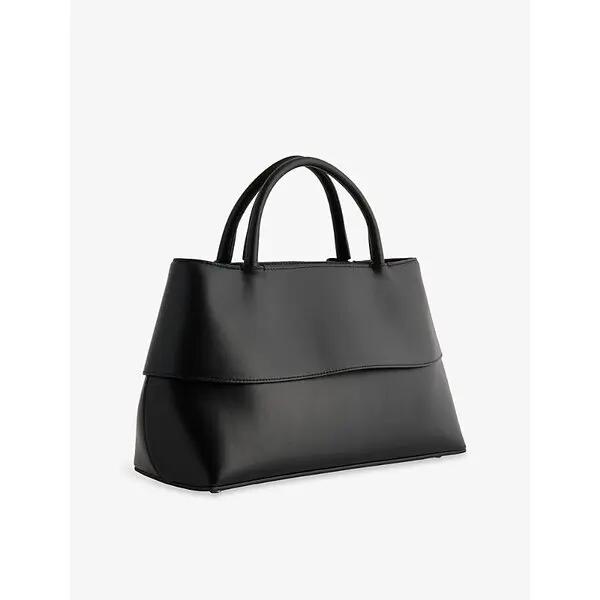TOTEME Mercer Small Leather Tote Bag - Black/red