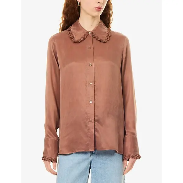 Rails Beatrix Embroidered-trim Woven Shirt