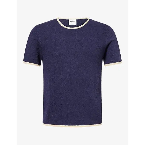 NOBL Jacian Contrast-trim Knit T-shirt