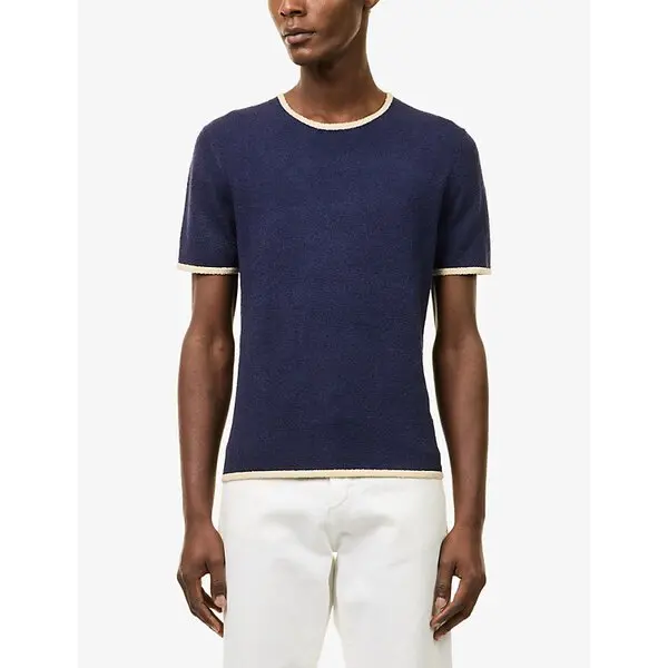 NOBL Jacian Contrast-trim Knit T-shirt