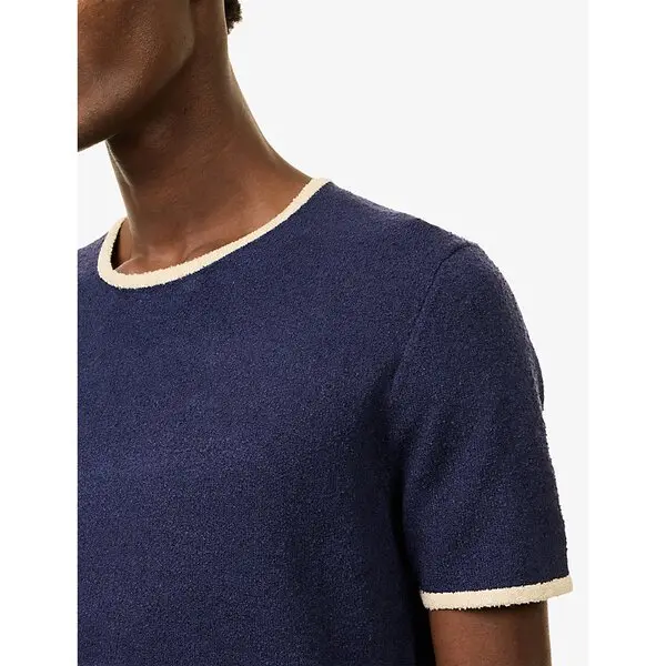 NOBL Jacian Contrast-trim Knit T-shirt