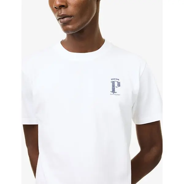 PERCIVAL Cyril Embroidered-logo Cotton T-shirt