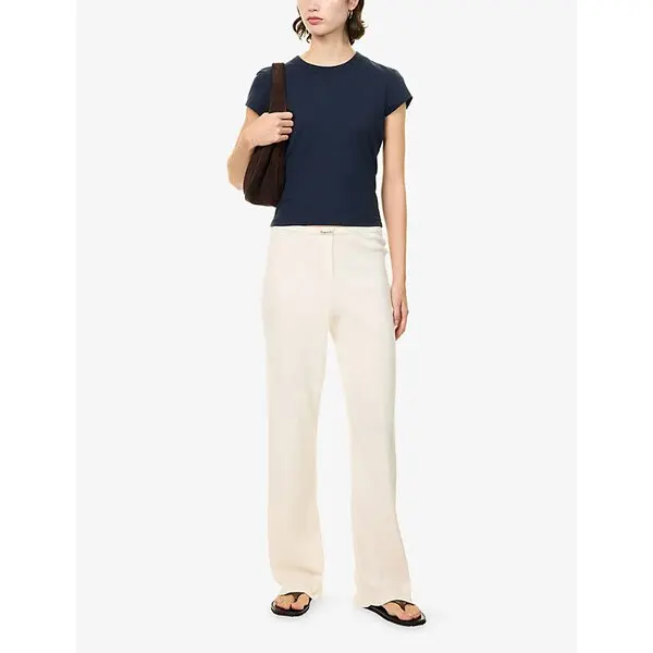 Sporty & Rich Ribbed Jersey Trousers