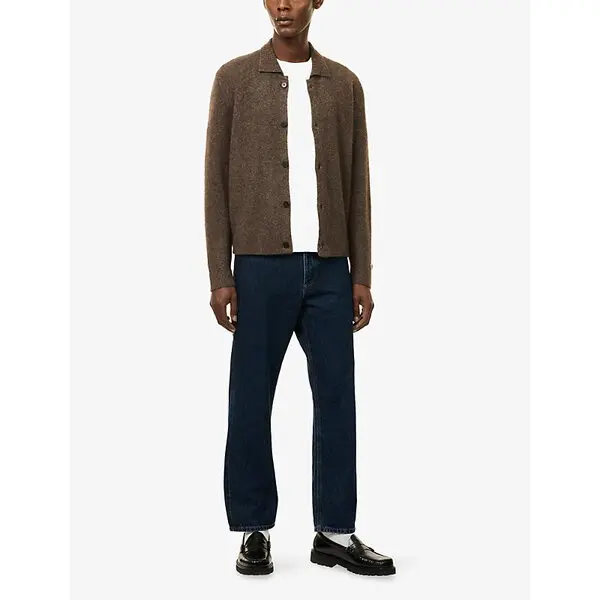 PERCIVAL Archive Ribbed-trim Wool-blend Cardigan
