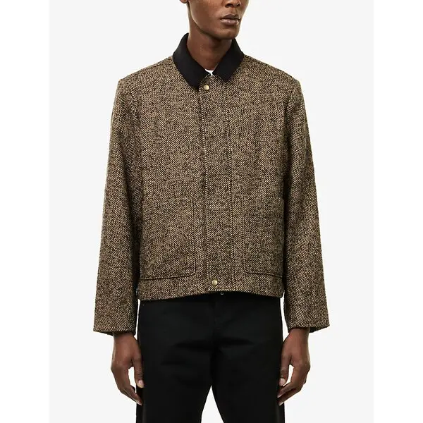 PERCIVAL Boxy Herringbone Woven Jacket Xxl