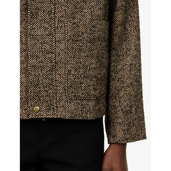 PERCIVAL Boxy Herringbone Woven Jacket Xxl