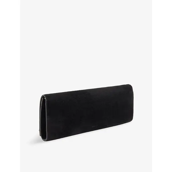 Simkhai River East West Crystal And Suede Clutch