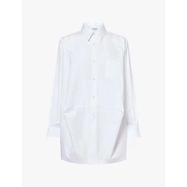 Comme Des Garçons Relaxed-fit Long-sleeve Cotton Blouse - White