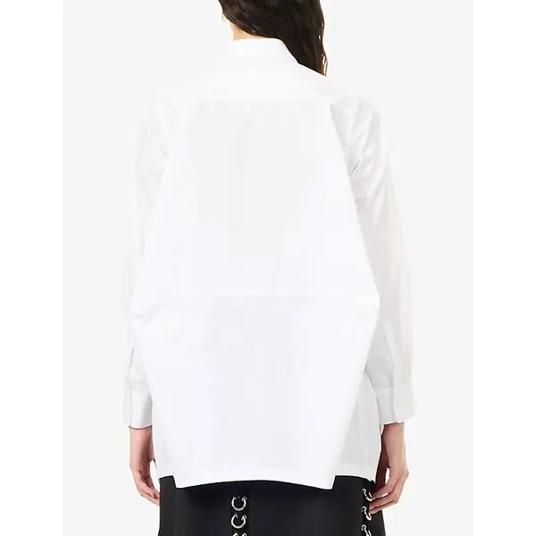 Comme Des Garçons Relaxed-fit Long-sleeve Cotton Blouse