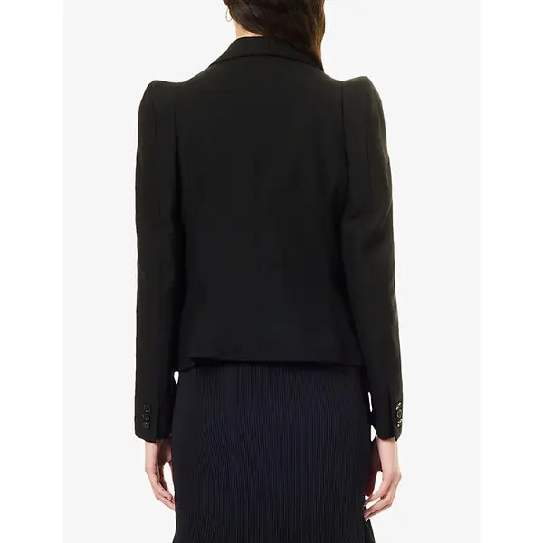 Noir Kei Ninomiya Oversized-bow Notch-lapel Wool Jacket