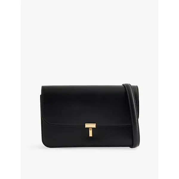 TOTEME T-lock Leather Cross-body Bag - Black