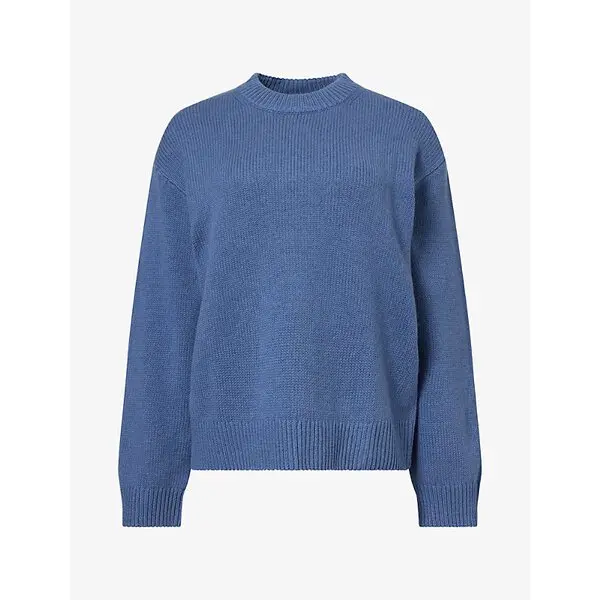 Rails Helly Round-neck Wool, Cotton And Cashmere Jumper - Atlantic
