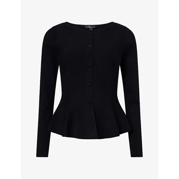 Rails Diane Peplum Knitted Cardigan - Black