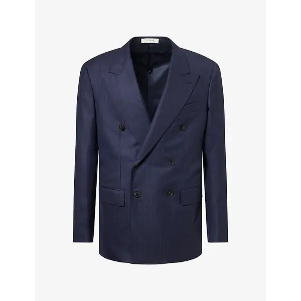 UMIT BENAN Pietro Double-breasted Wool Blazer - Hb Navy