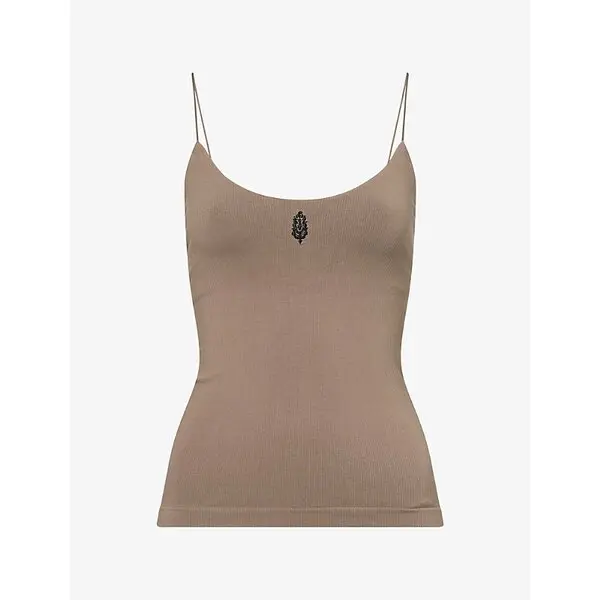 Free People Skinny Strap Logo Tank Top