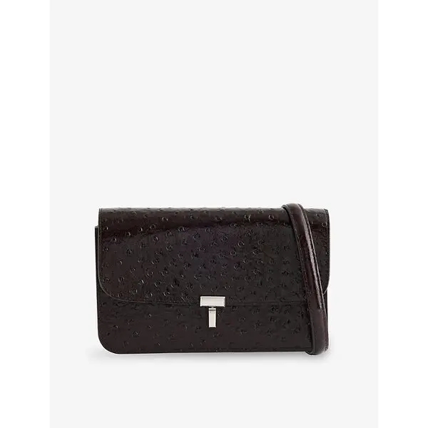 TOTEME T-lock Leather Cross-body Bag - Bordeaux