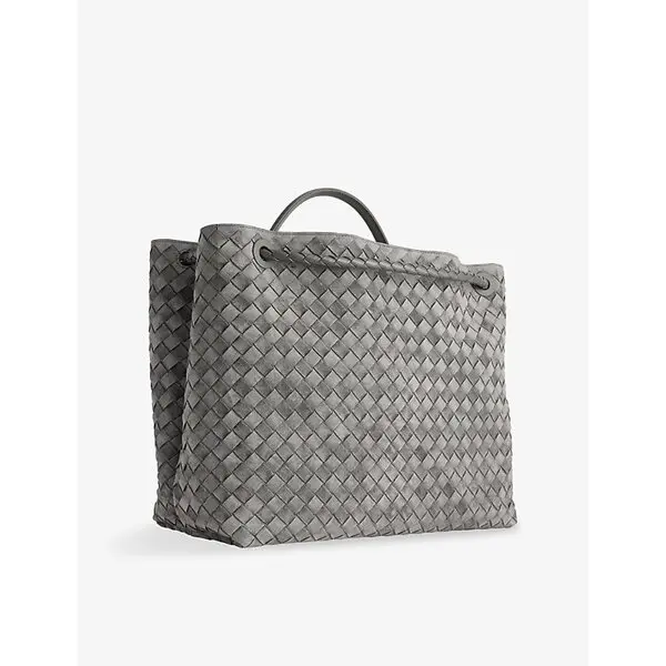 Bottega Veneta Andiamo Large Leather Cross-body Bag - Obsidian Grey-bv