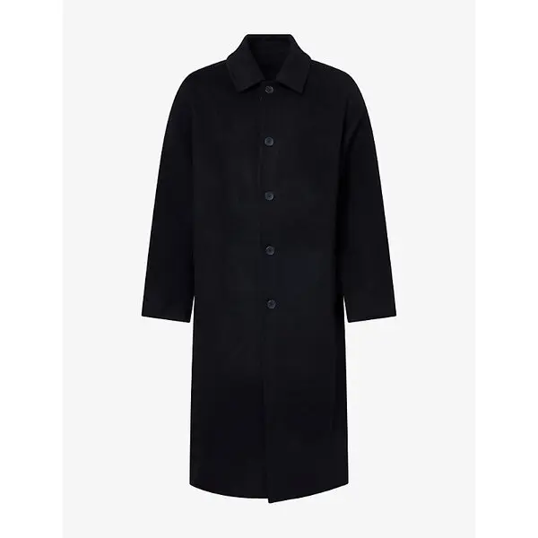 PERCIVAL Minnesota Slip-pocket Wool Coat Xxl - Navy
