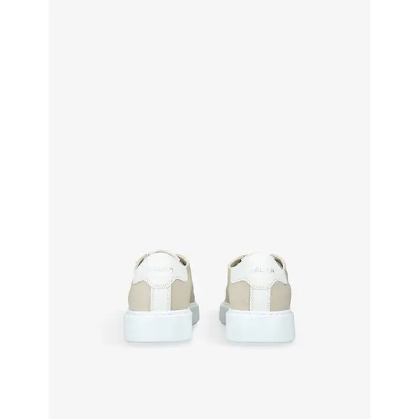 BELIER Canvas Lace-up Trainers - Cream Comb
