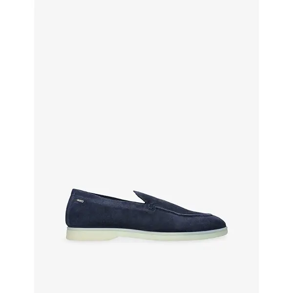 BELIER Amalfi Contrast-sole Suede Loafers - Navy