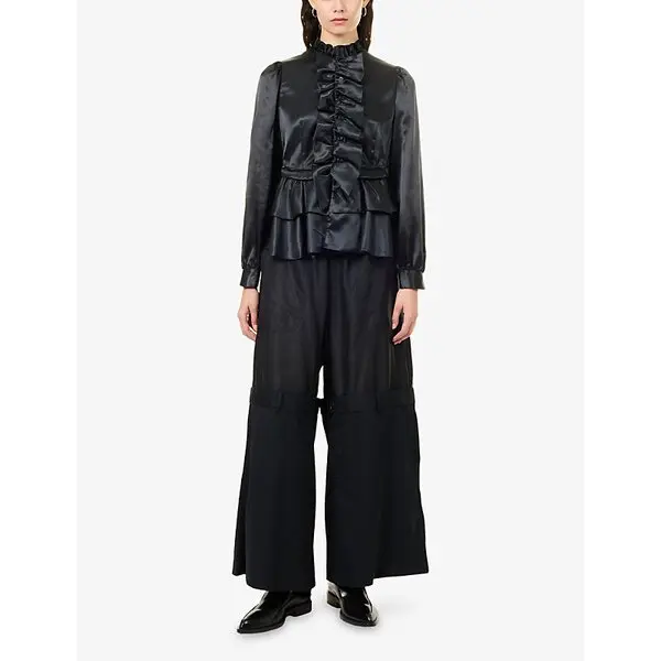 Noir Kei Ninomiya Double-layer Wool Trousers
