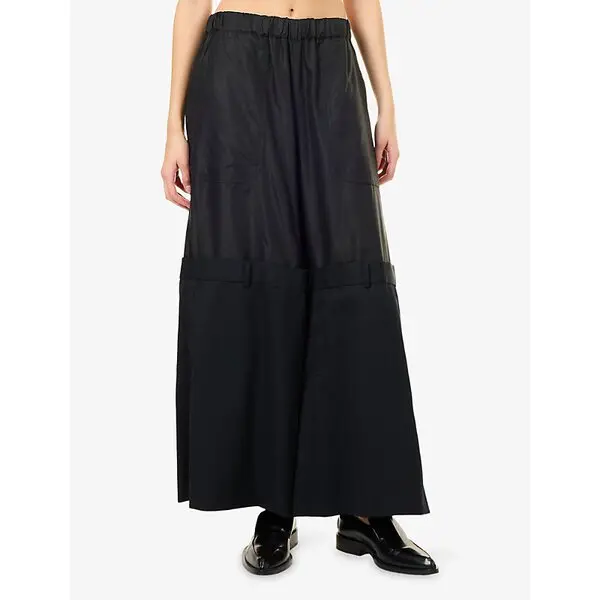 Noir Kei Ninomiya Double-layer Wool Trousers