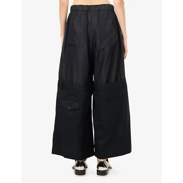 Noir Kei Ninomiya Double-layer Wool Trousers