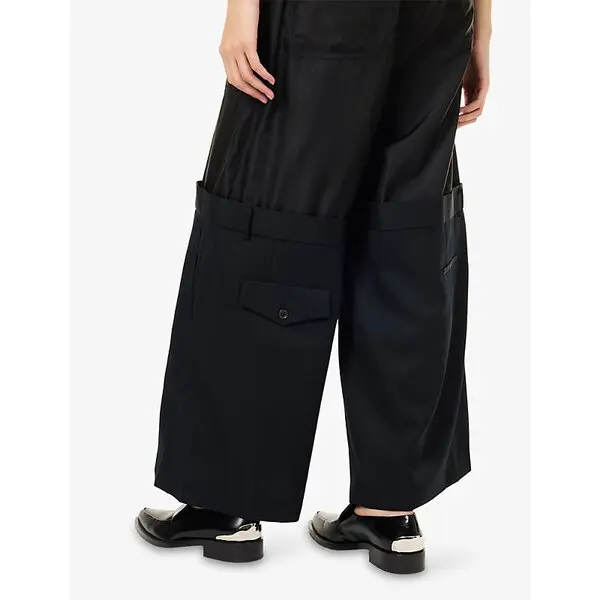 Noir Kei Ninomiya Double-layer Wool Trousers
