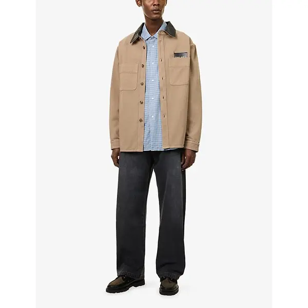 PALMES Serve Check-print Cotton And Cashmere-blend Shirt