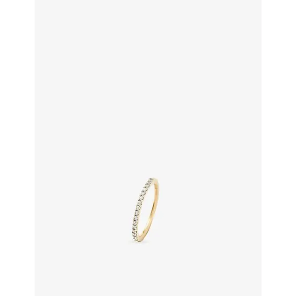 MISSOMA Slim Eternity 9ct Yellow And 0.26ct Diamond Ring