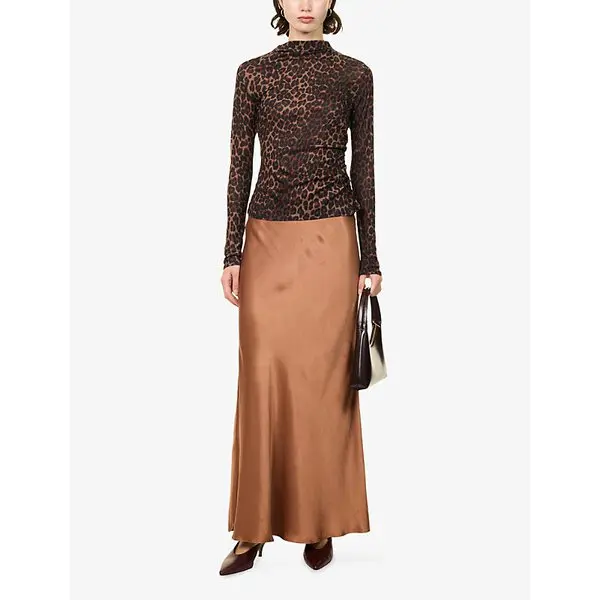 Rails Romina Draped Satin Maxi Skirt