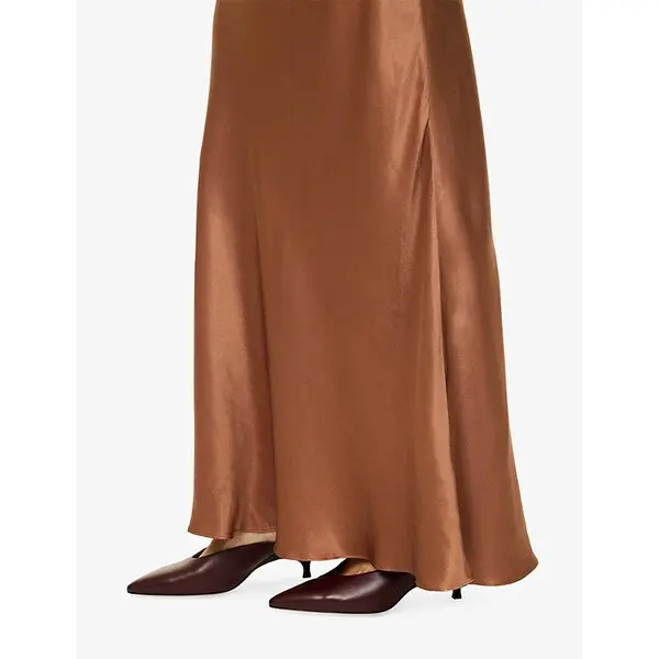 Rails Romina Draped Satin Maxi Skirt