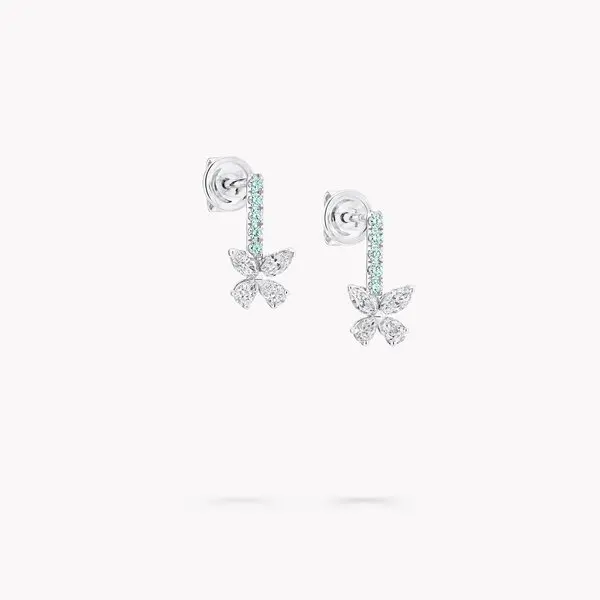 Graff Butterfly Tourmaline And Diamond Drop Earrings
