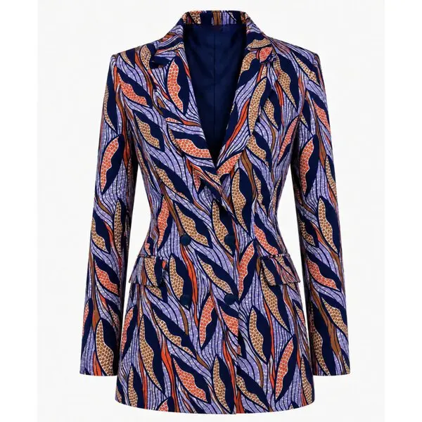 OHEMA OHENE African Print Double-breasted Blazer