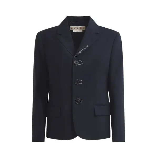 Marni Tropical Wool Jacket - Blue