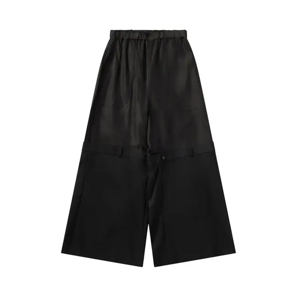 COMME DES GARÇONS NOIR Drawstring Wide-leg Panel Pants - Black