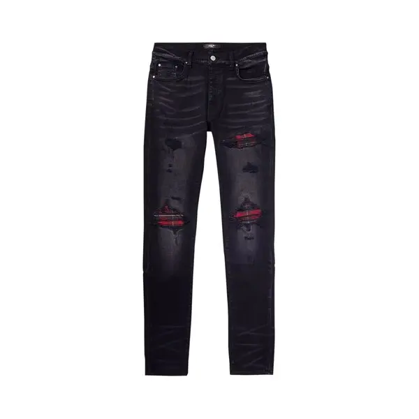 Amiri Mx1 Ultra Suede Jean /red - Black