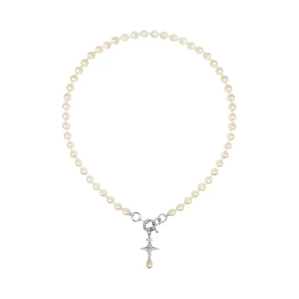 VIVIENNE WESTWOOD Aleksa Necklace /silver - White