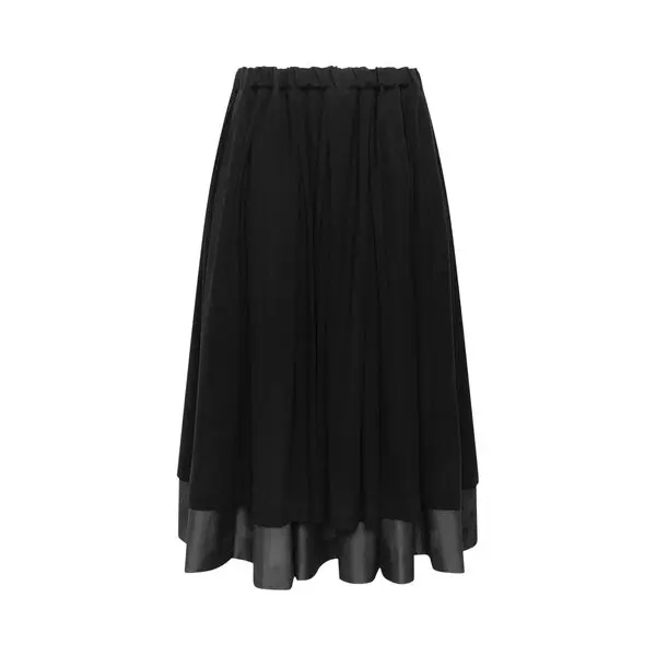 Comme Des Garçons Layered Hem Skirt - Black
